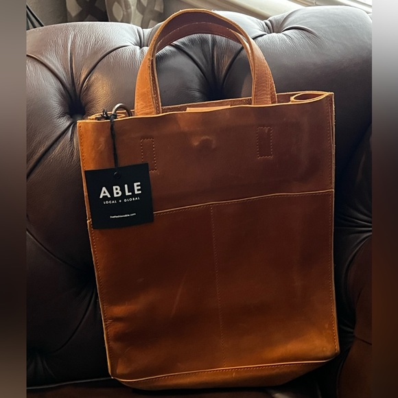 Able | Bags | Able Leather Tote | Poshmark